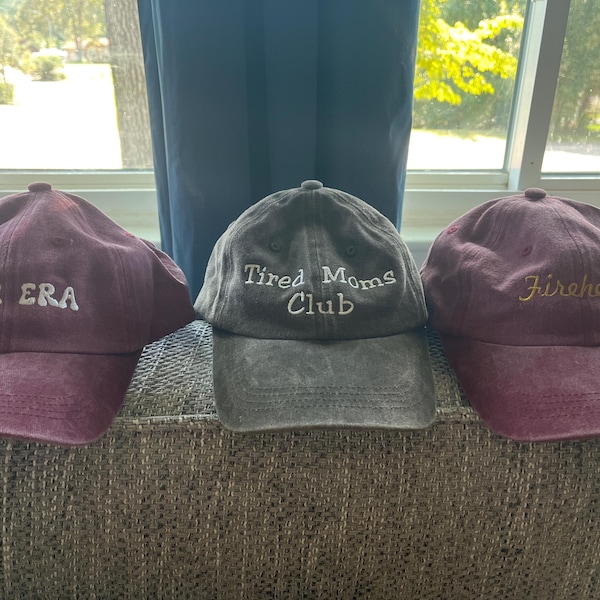 Custom Initials Hats, Embroidered Unisex Hat, Personalized Dad Cap ...
