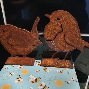 Rusty Metal Crow Fence Post Topper / Raven / Bird Art / Garden | Etsy