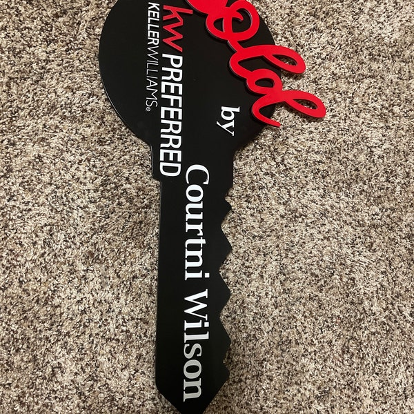 Custom Realtor Sold Key Sign – Personalized Realtor Marketing Tool ...