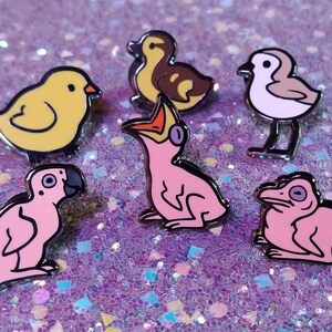 Baby Bird Mini Hard Enamel Pins Sets or Individuals Duckling Chick ...
