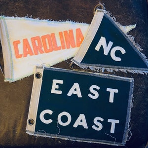 Vintage Inspired Pennant Camp Flag West Coast Upcycled - Etsy