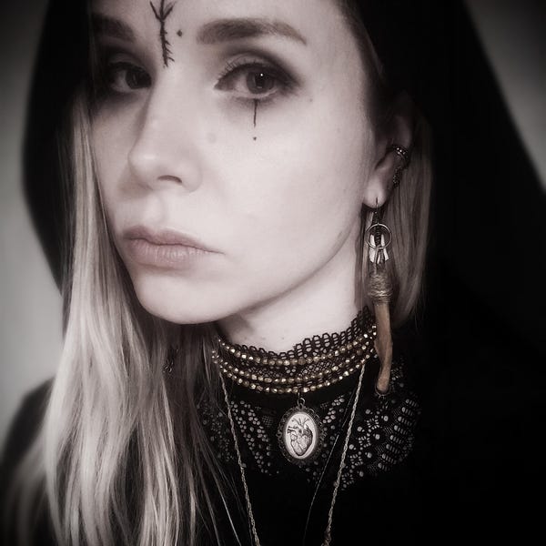 Black Bone Earrings, Goth, Shaman Punk, Forest Punk, Witch - Etsy