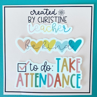 Take Attendance Sticker Submit Attendance, Teacher Gift, Education ...