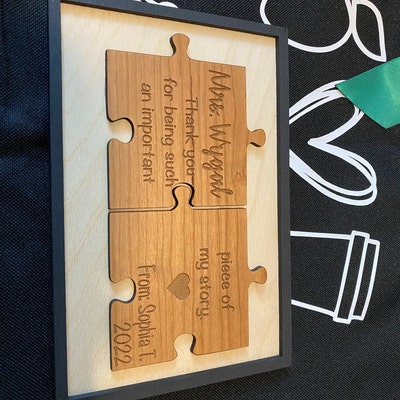 Personalized Puzzle Sign, Teacher Appreciation Gift, Thank You Gift - Etsy