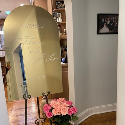 In Loving Memory Wedding Sign Gold Mirror Wedding Memorial Sign Wedding ...