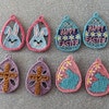 FSL EASTER EGG Earrings (1.50 Inch) (free Standing Lace)- 10 Machine ...