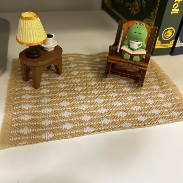 Dollhouse Area Rug, Modern Miniature Rug, Miniature Living Room Rug, 1: ...