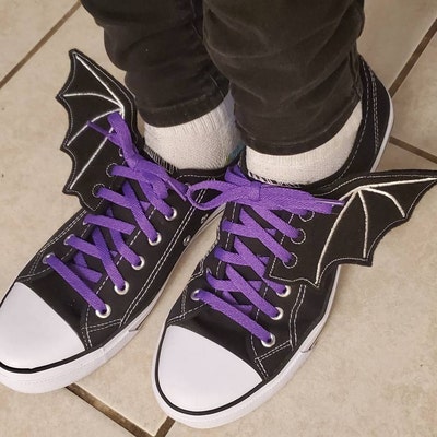 Bat Wing Embroidered Shoe Wings Mtcoffinz Choose Color - Etsy