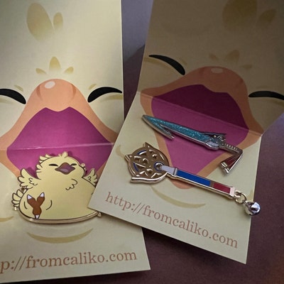 Final Fantasy Weapons Enamel Pins FF7 Buster Sword FF8 Gunblade FFX ...