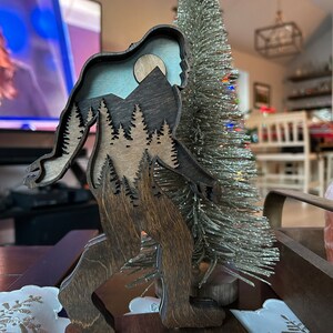 Wood Bigfoot Decor, Bigfoot Sculpture, Sasquatch Figure, Yeti Figure ...