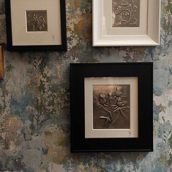 Tree of Life Design Picture in Pewter Repoussé - Etsy