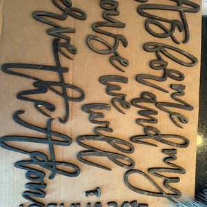 Nursery Name 3D Wood Sign / Cursive Name Laser Cut, Custom Name Feature ...