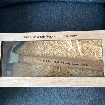 Custom Engraved Hammer / Wooden Gift Box Unique Gift for Fathers / Dad ...