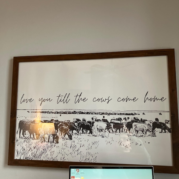I Love You Till the Cows Come Home Western Wall Art Poster Printable ...