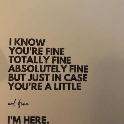 I'm Fine Totally Fine Here for You Encouragement Card - Etsy