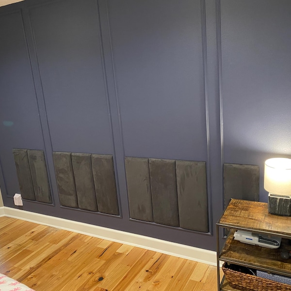 UPHOLSTERED WALL PANELS, Rectangular 24"x10" Cushion Wall Panel ...