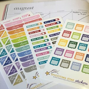 24 Class Planner Headers Student Scheduling Stickers College - Etsy
