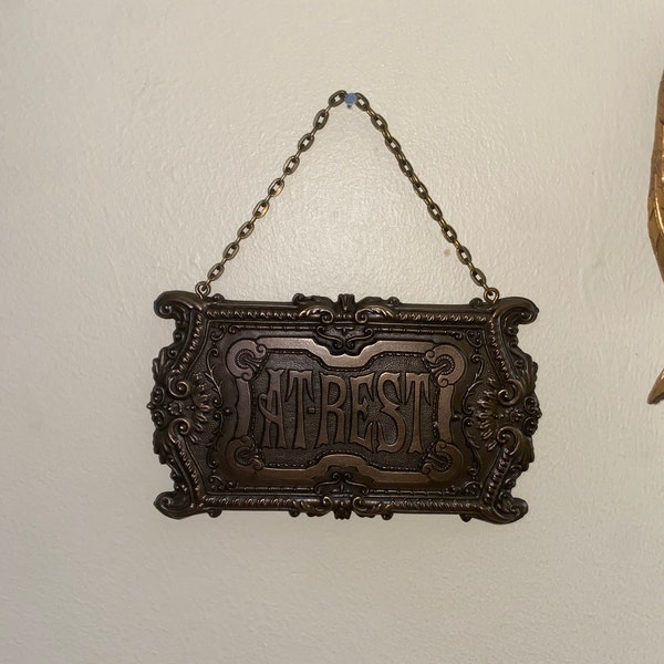Victorian Coffin Plaque Ornament, Handmade, Replica, Cold Cast Bronze ...