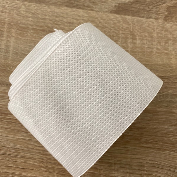 3" Extra Wide White Super Wide Knit White Stretch Elastic Band ...