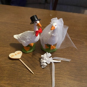 Goose-wedding-cake Topper-bride-groom-farm-animal-funny-unique-barn ...