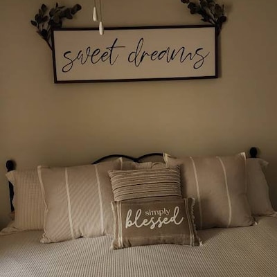 Master Bedroom Sign Sweet Dreams Wood Sign Bedroom Wall Decor Sign for ...