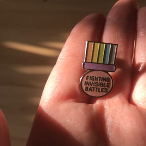 Fighting Invisible Battles Medal Enamel Pin Badge Adult Achievement ...