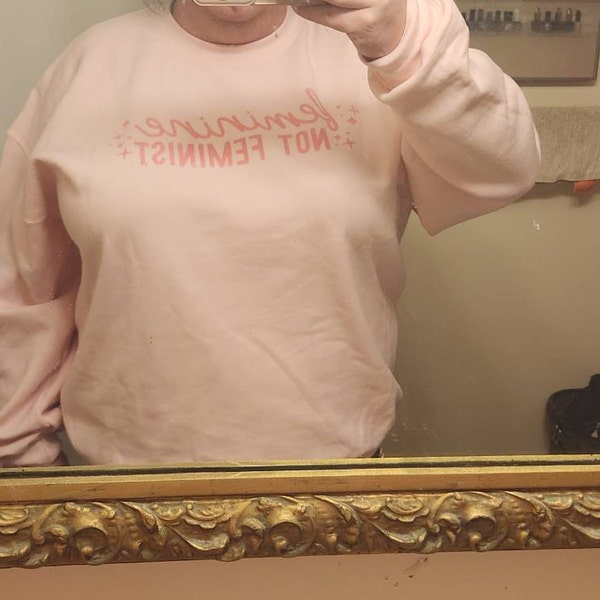 Second Amendment Sweatshirt for Women, Pink Firearm Back Design Sweater ...