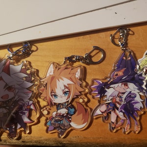 Bennett and Razor Keychains Genshin Impact Arcylic Charms - Etsy