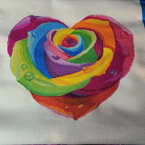 Cross Stitch Pattern Police Box Tardis Doctor Who Curls Rainbow ...