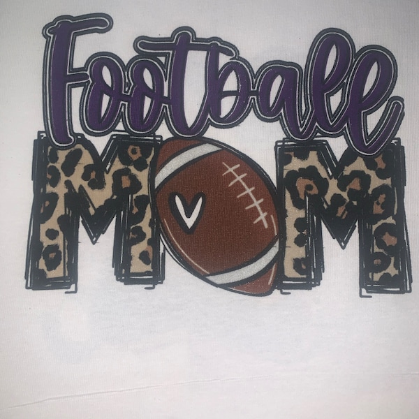 Football Mom Purple PNG, Sublimation Design Downloads - Etsy