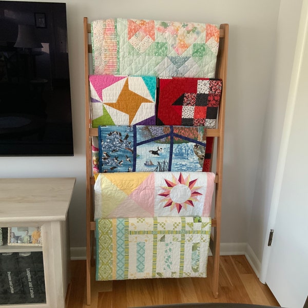Quilt Ladder Rack Display Freestanding 66" Tall - Etsy