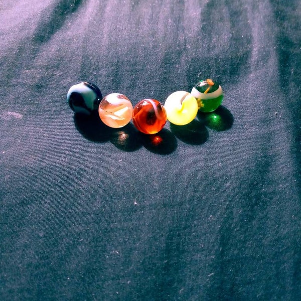 16mm Rooster Glass Player Marbles (5/8 Inch) Pack of 5 Translucent Red ...