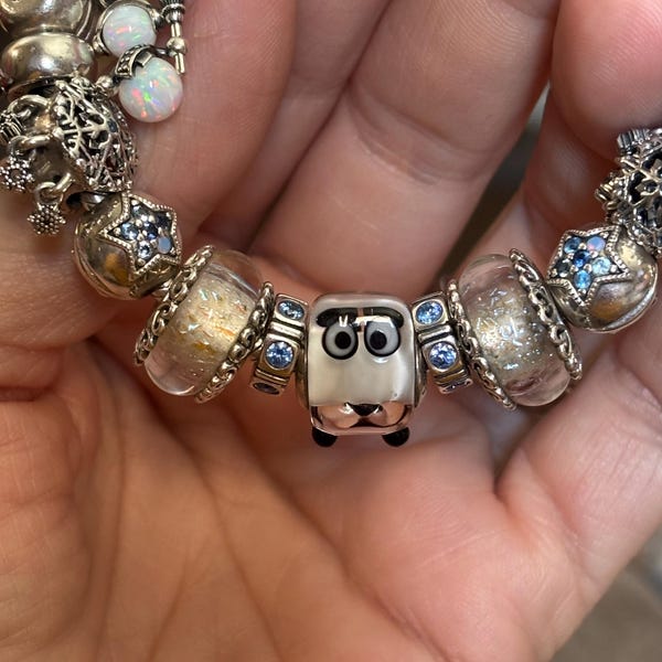 Authentic Pandora Ladybug Murano Glass Charm Bead Retired Pandora ...