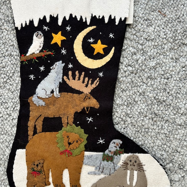 DIY KIT - Yuletide From the Yukon Stocking Christmas Stocking by ...