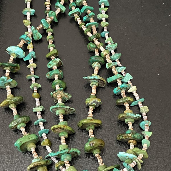 Graduated Black Pen Shell Heishi Beads 16 Inches Strand 9-10 Mm Center ...