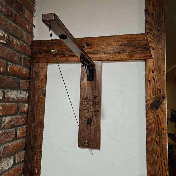 Folding Wall Mount Ring and Hook Game-solid Cherry or Walnut Edition ...