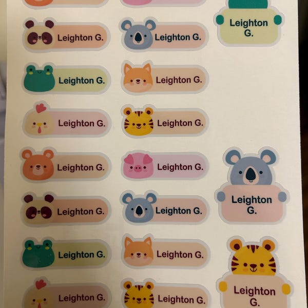 Kid Name Label｜laminated Kid Name Sticker｜waterproof Kid Name｜kids ...