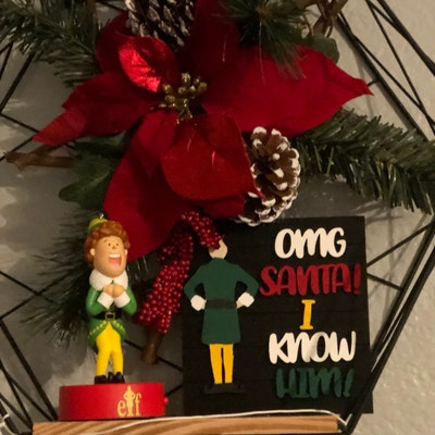 Elf Inspired Tiered Tray Décor Christmas Shelf Décor Christmas Movie ...