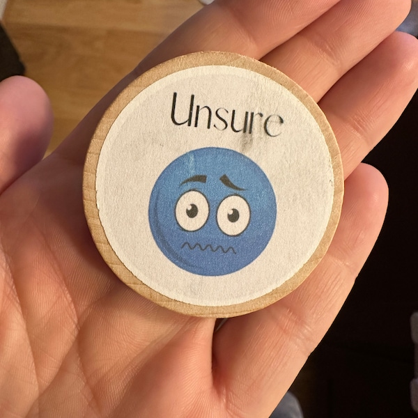 Wooden Emotions and Feelings Coins + Magnets for Learning-elementary ...