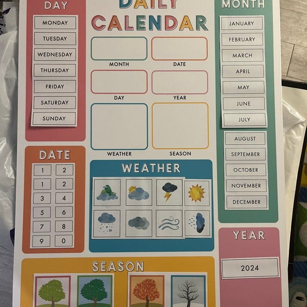Child Calendar Printable · Montessori Preschool Classroom Educational ...