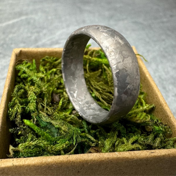 Crystallized Titanium Wedding Band, Titanium Ring, Mens Wedding Band ...