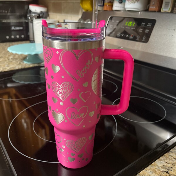 Stanley Butterfly Pale Lime Green 40oz Custom Laser Engraved Authentic ...