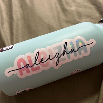 Personalized Name Sticker, Custom Name Sticker, Gradient Color Name ...