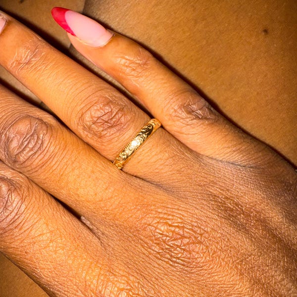 600326 14K Yellow SOLID Gold Ring, Pattern Ring, Width--2.8mm - Etsy