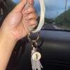 Rhombus Personalized Wristlet Keychain Tassel Key Chain Key Ring Bangle ...