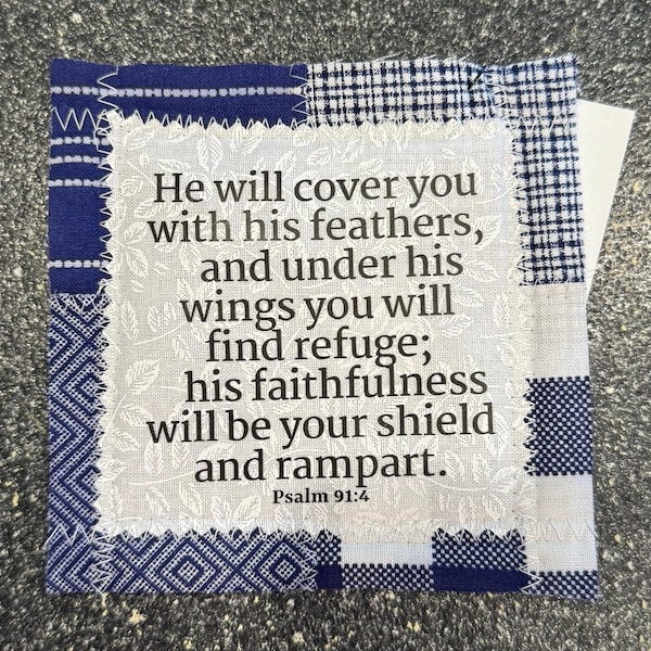 Pocket Prayer Quilt - Isaiah 41:10 - Prayer Quilt - Wooden Cross ...