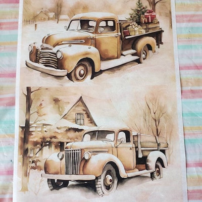 A4 DF F 1002 Barnyard Rooster and Chicken Decopauge Rice Paper - Etsy