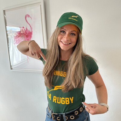 Ladies Springboks SA Rugby T Shirt South Africa African Springbok ...