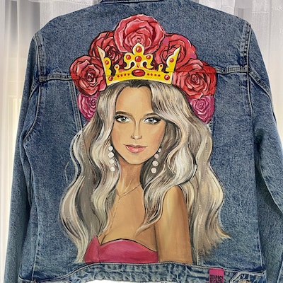 Jesus Portrait Art Painting Customized Denim Clothes - Etsy
