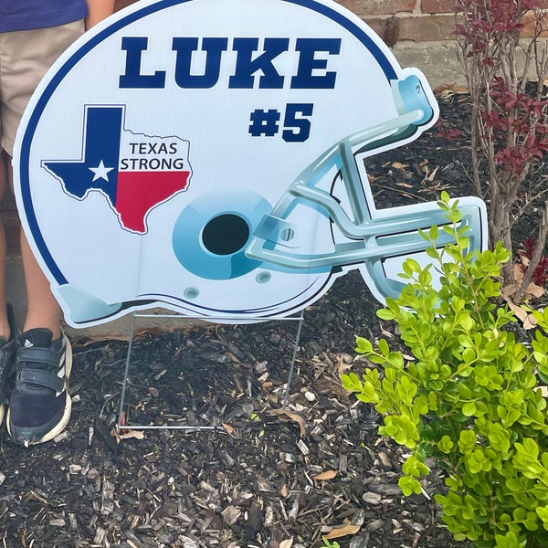 Football Helmet Yard Sign 27"x21" Yard Sign Coroplast With H-stake ...
